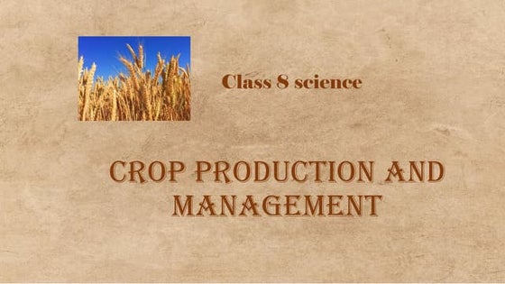 crop production and management class 8 science | PPTX