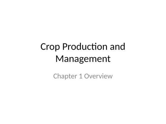Crop Production And Management | Class- 8 | PPT | PDF