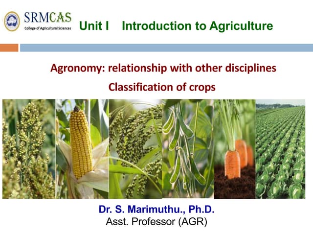 CLASSIFICATION OF FIELD CROPS | PPTX