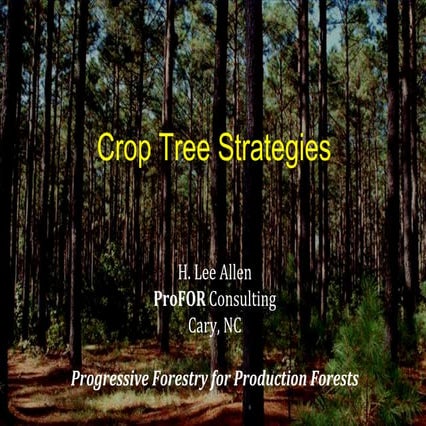 Crop Tree Strategies | PPTX