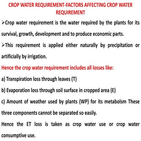 crop water requirement and different methods.ppt