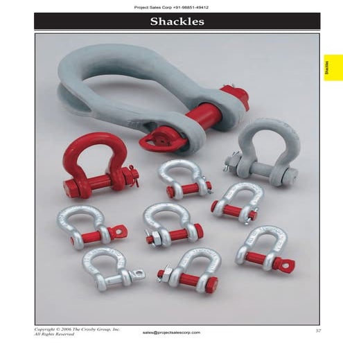 Crosby Shackles from Project Sales Corp, Vizag | PDF