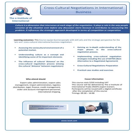 Cross-Cultural Negotiations in International Business | PDF