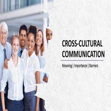 Cross-cultural Communication- Meaning, Importance and Barriors | PDF