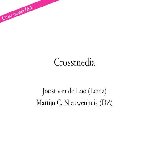 (What's) Cross Media | PDF