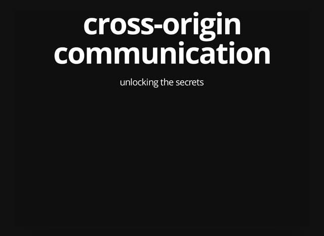 Cross Origin Communication (CORS) | PDF Cross Origin Communication (CORS) | PDF