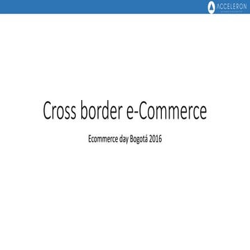Cross-border E-Commerce and Inclusive Trade | PPT