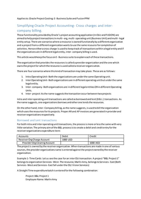R12 Intercompany Flow | PPT | Business Accounting & Finance | Business