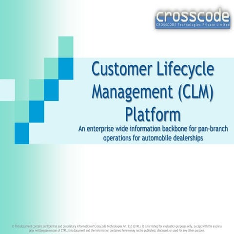 Customer Lifecycle Management (CLM) Platform | PPTX | Business ...