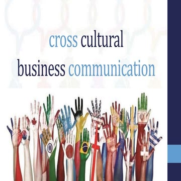 Cross cultural business comunication | PPTX
