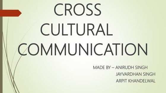 Cross cultural communication | PPT