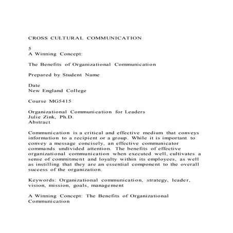 CROSS CULTURAL COMMUNICATION5A Winning Concept The Be | PDF