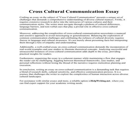 Cross Cultural Communication Essay.pdf