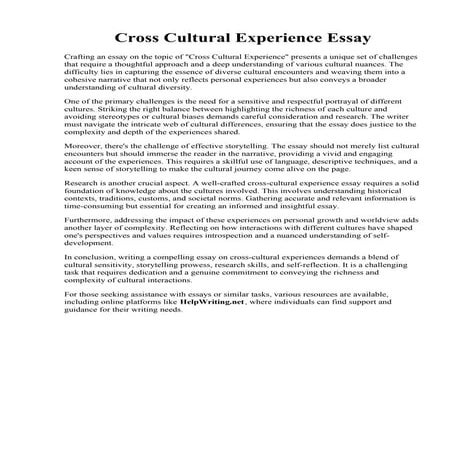 Cross Cultural Experience Essay.pdf
