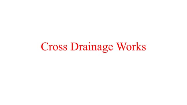 Cross drainage work | PDF