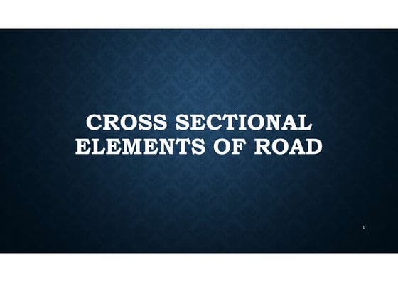 Cross section of road | PPT
