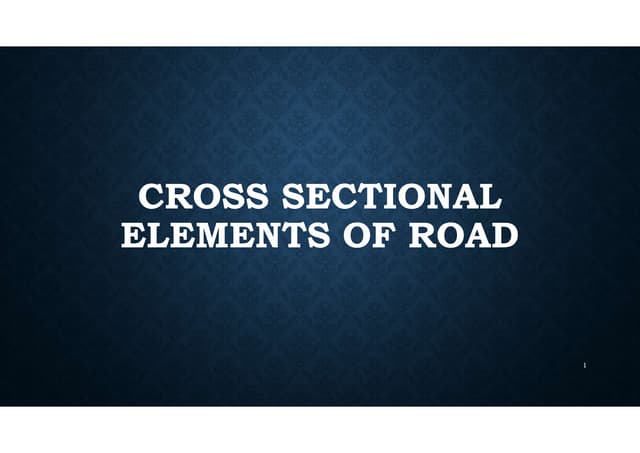 Cross section of road | PPT