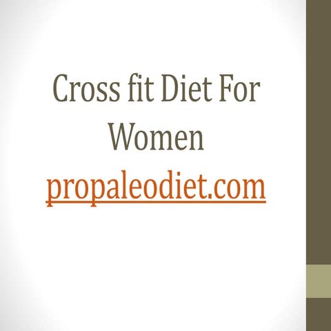 Crossfit diet for women | PPT