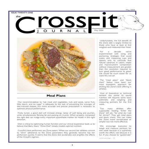 Meal plans by Crossfit | PDF