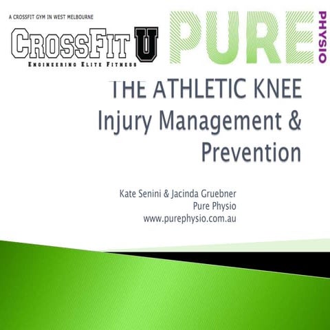 Knee Injuries and Physiotherapy Management: A Comprehensive Guide | PPTX
