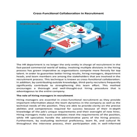 Cross-Functional Collaboration In Recruitment | PDF