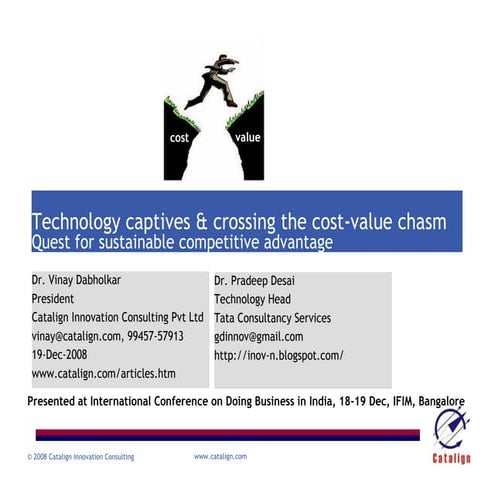 Technology captives in India & crossing the cost-value chasm | PPT