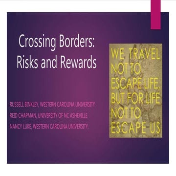 Crossing borders | PPTX