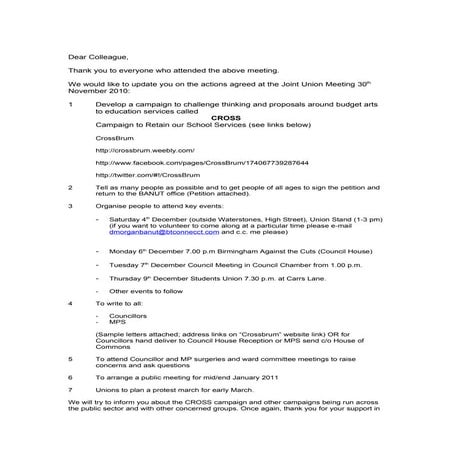 Cross sample letter to schools & arts organisations | DOC