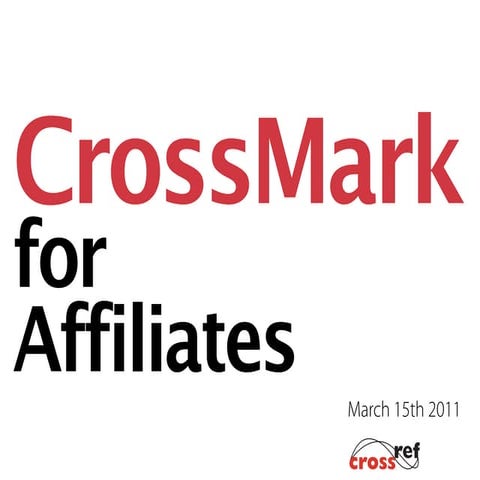 Introduction to CrossMark Webinar | PDF