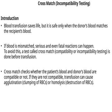 Crossmatching | PPTX