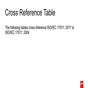 Cross Reference TableCross references between ISO 17011:2004 and ISO ...