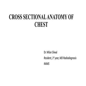 Cross sectional anatomy of chest by Dr. Milan Silwal, Resident, NAMS ...