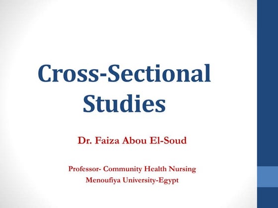 Cross sectional study | PDF | Medical Health