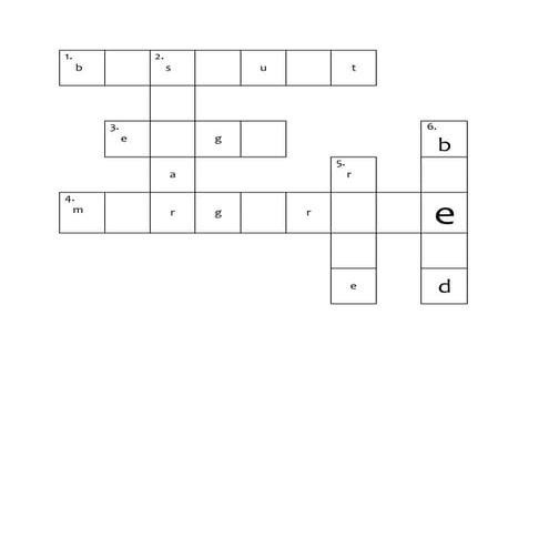 Crossword unit 6 | PDF