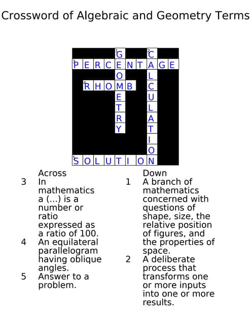 Geometry Terms Crossword Puzzle Analyzing Fiction Terms Crosswords