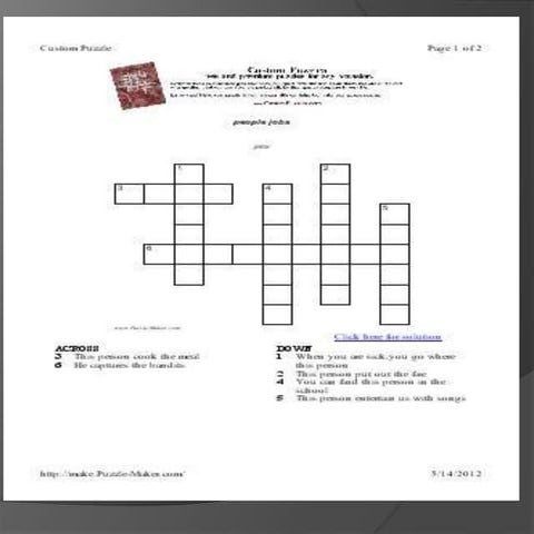 Crossword puzzle | PPTX