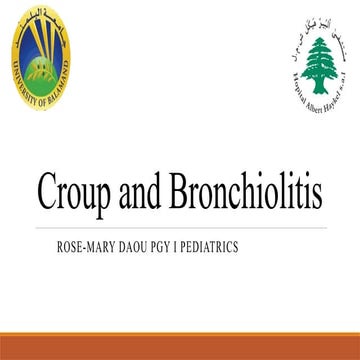 Croup and Bronchiolitis managment, diagnoisis.pptx