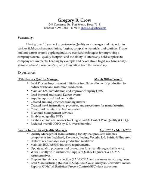 Gregory Crow presentations