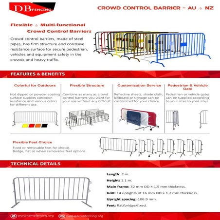 Crowd control-barrier-catalog | PDF