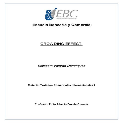 Crowding effect. Elizabeth Velarde | PDF