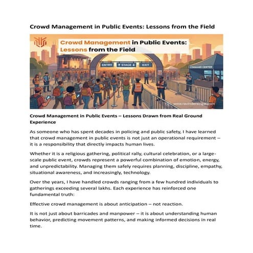 Crowd Management Services in India: Ensuring Safe, Organized, and ...