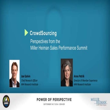 Miller Heiman Crowdsourced Session Recap | PPT