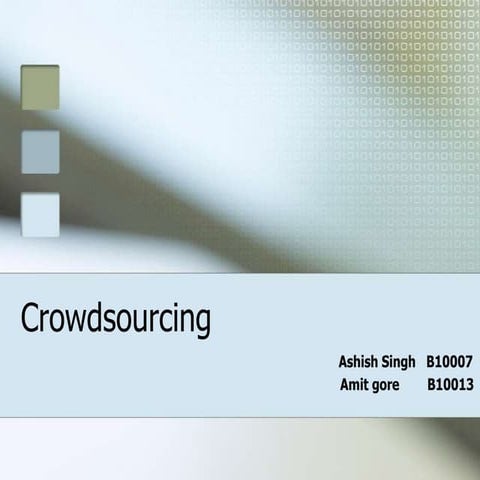 Crowdsourcing | PPT