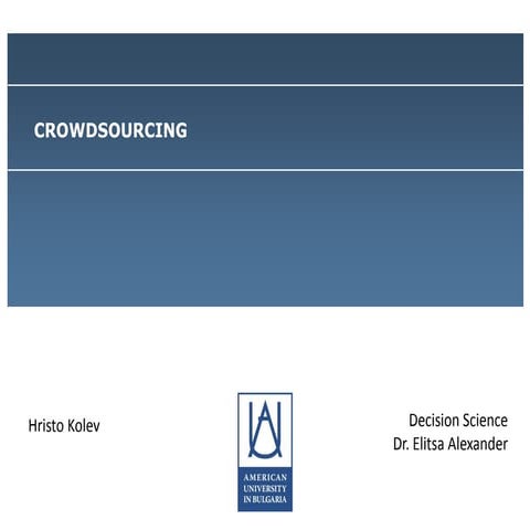 Crowdsourcing | PPT