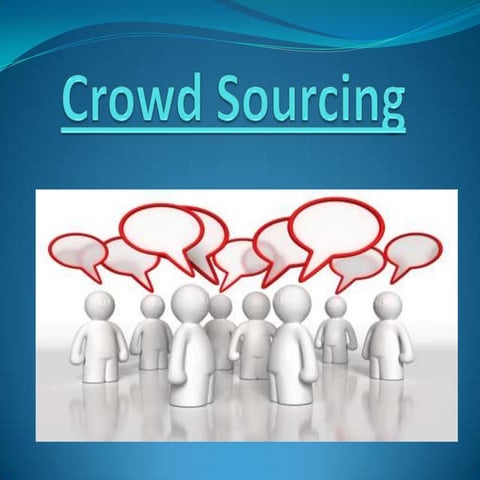 Crowd sourcing social media | PPTX