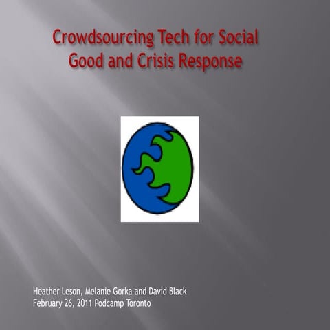 Podcamp Toronto: Crowdsourcing Crisis Commons | PDF