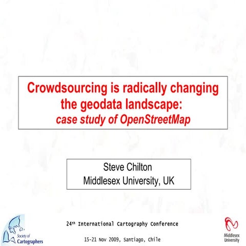Crowdsourcing is radically changing the geodata landscape | PPT