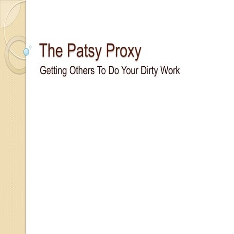 The Patsy Proxy | PPTX | Internet | Computing