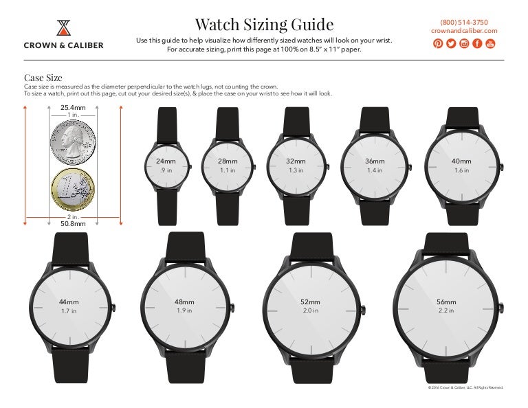 Crown Caliber Luxury Wrist Watch Sizing Guide Crown Caliber Luxury Wrist Watch Sizing Guide