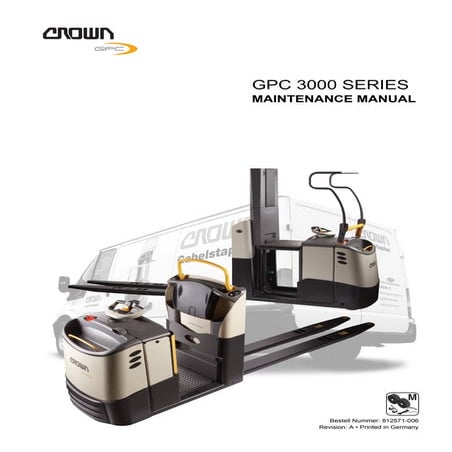 Crown gpc3020 lift truck service repair manual | PDF